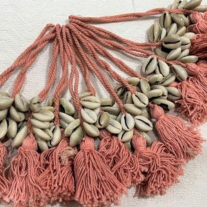Cowrie Shell Ethnic Tassels, Indian Tassels, Cowrie Shell Swag, Cotton ...