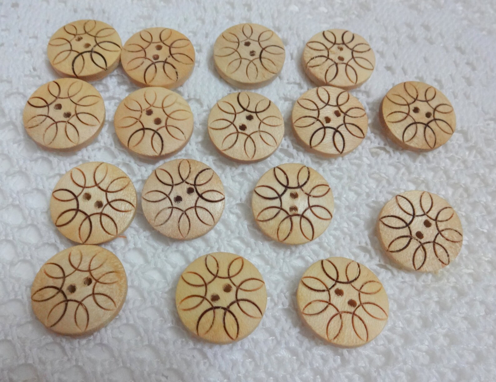25 Mm Wood Buttons Natural Wood Large Buttons With Two Holes - Etsy
