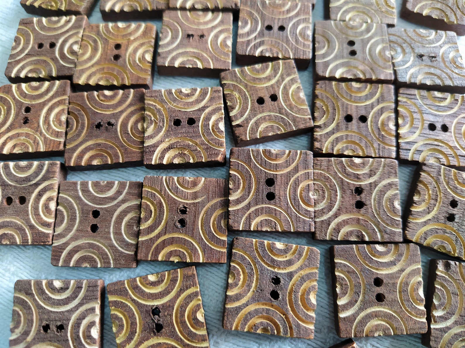 21mm Wood Buttons Natural Wood Square Buttons Wooden Buttons - Etsy
