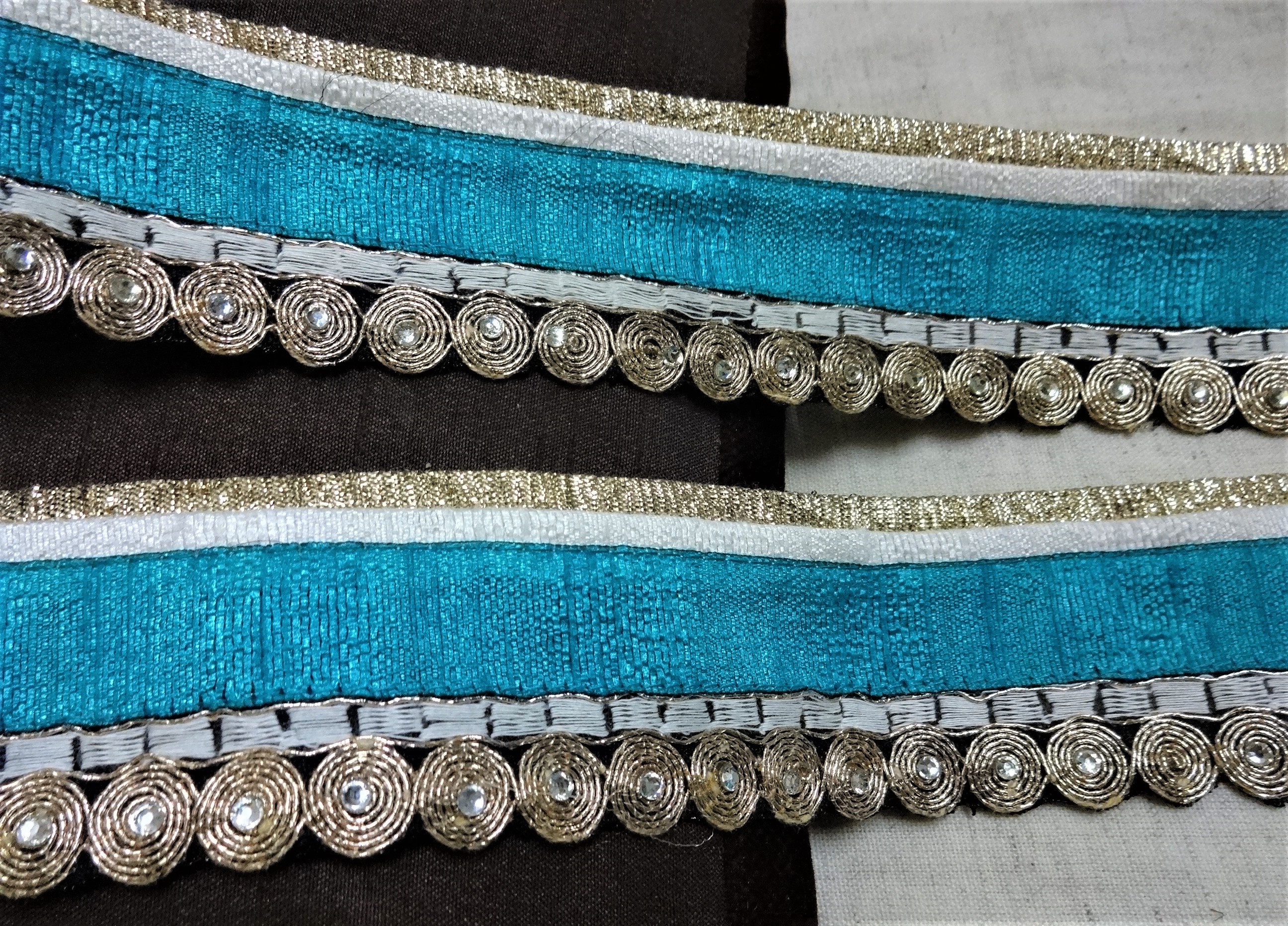 Indian Trim, Indian Fabric Lace, Decorative Crafting Sewing Ribbon ...