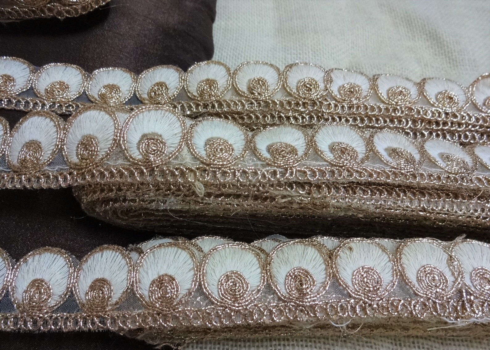 Indian Embroidered Lace, Decorative Craft Ribbon, Sewing Supply, Fabric ...