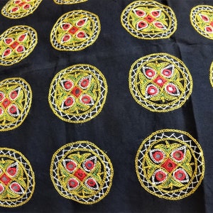 Indian Embroidered Multi Colored Round Ethnic Sew on Patch With Mirrors ...