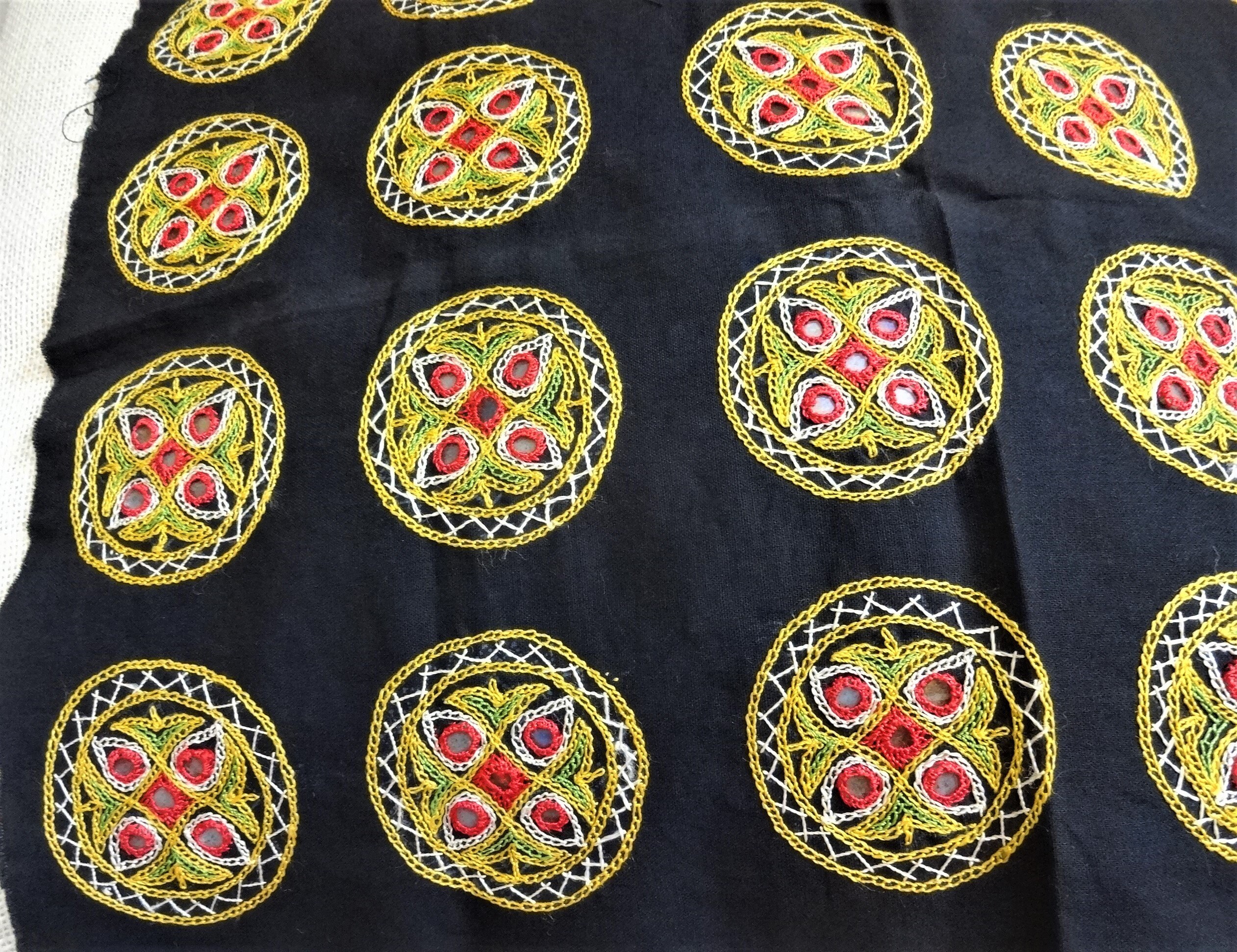 Indian Embroidered Multi Colored Round Ethnic Sew on Patch - Etsy