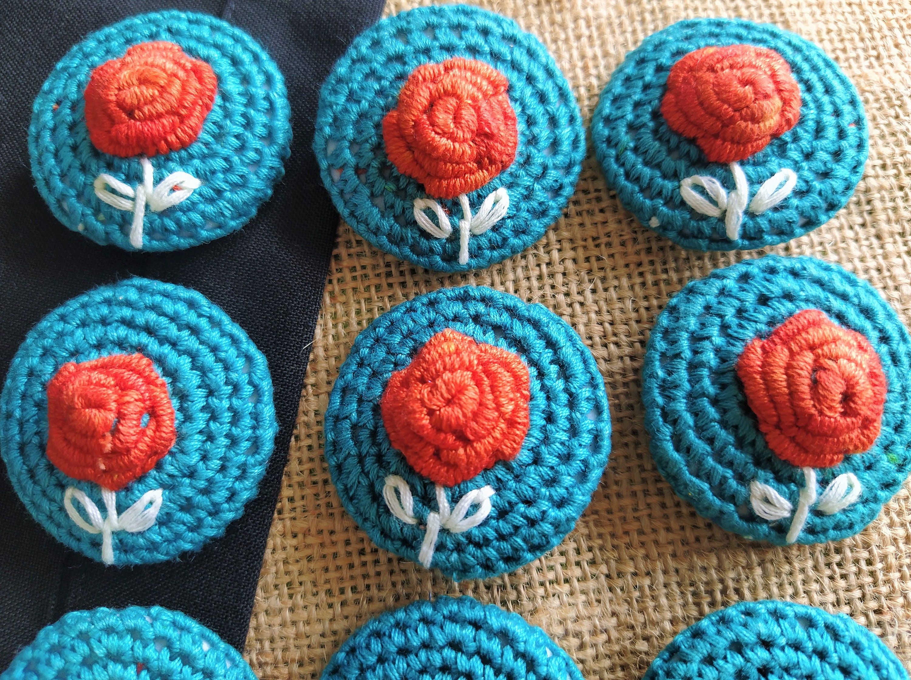 Buttons Crochet Buttons Indian Decorative Buttons Handmade | Etsy