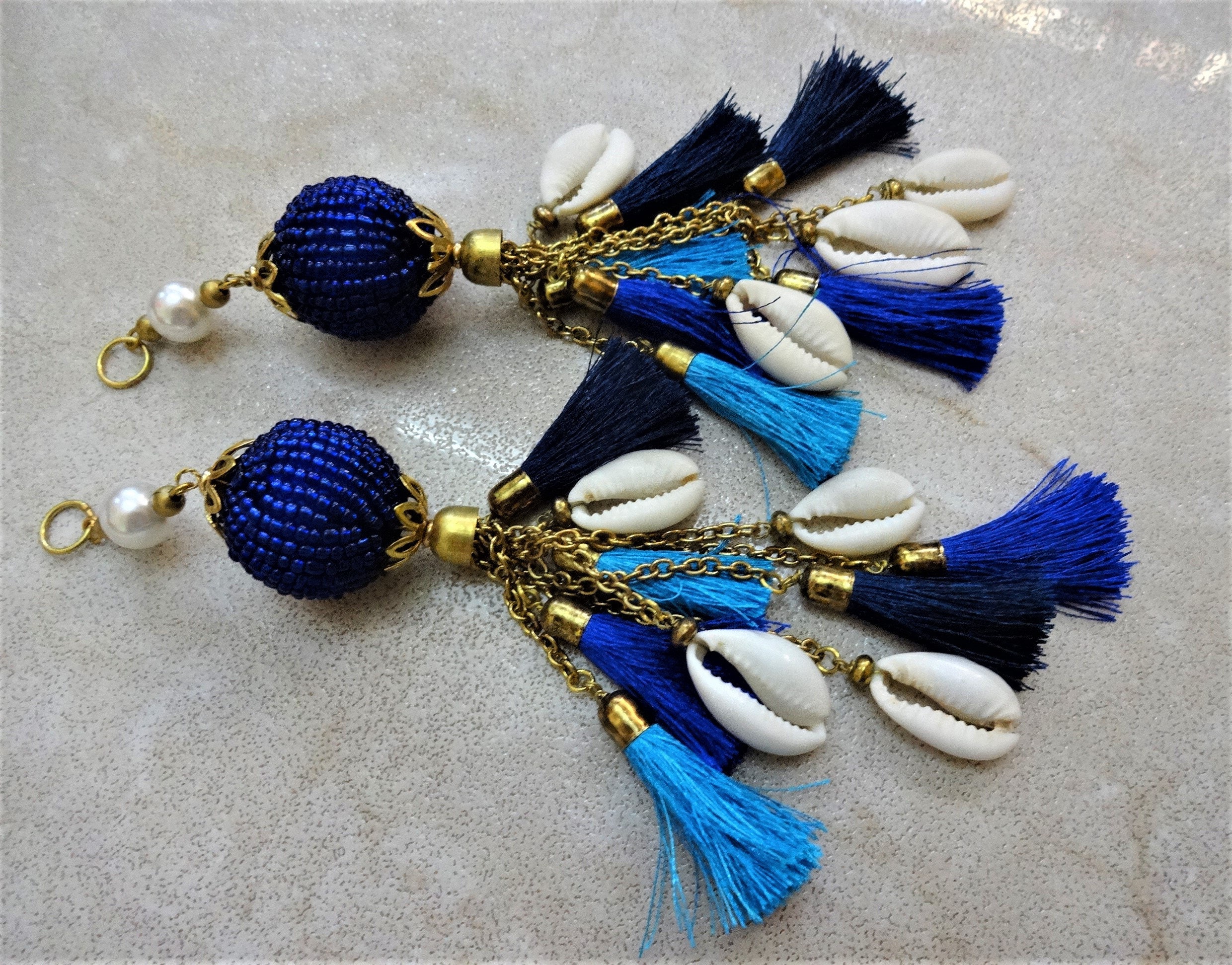 2 Pcs Cowrie Tassel Silk Tassel Chain Tassel Purse & | Etsy