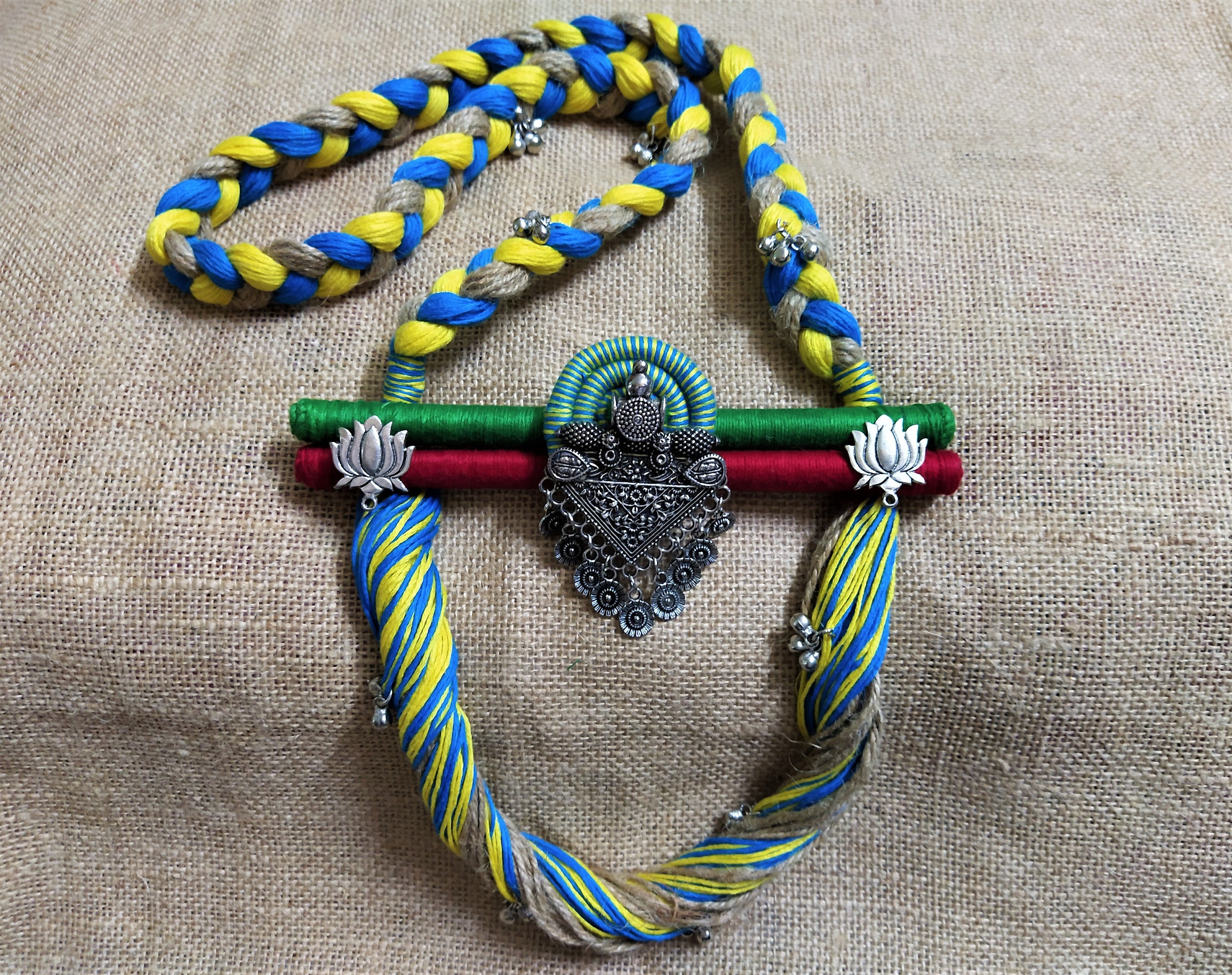 Indian Jewelry,banjara Tribal Necklace With Metal Pendant & Bells ...