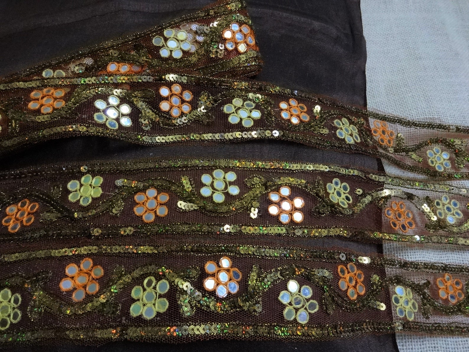 Indian Trim Indian Embroidered Lace Vintage Trim Saree | Etsy