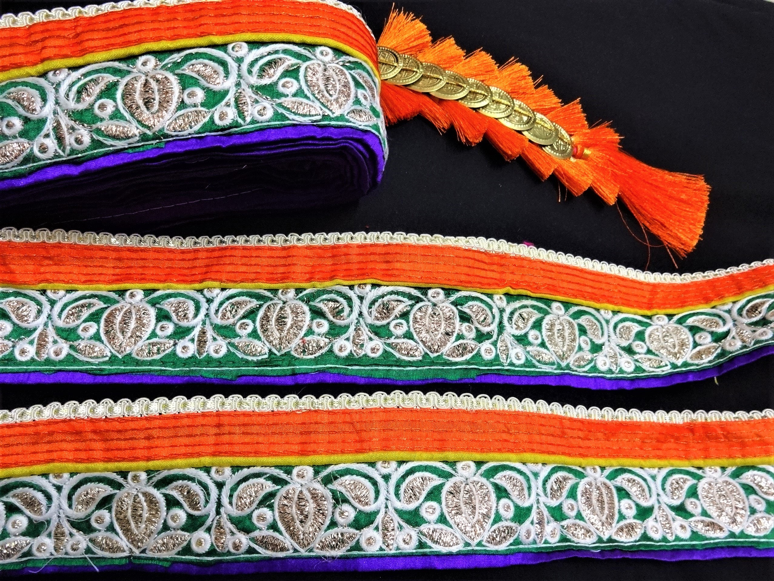 Indian Lace Embroidered Trim Decorative Sewing Ribbon | Etsy