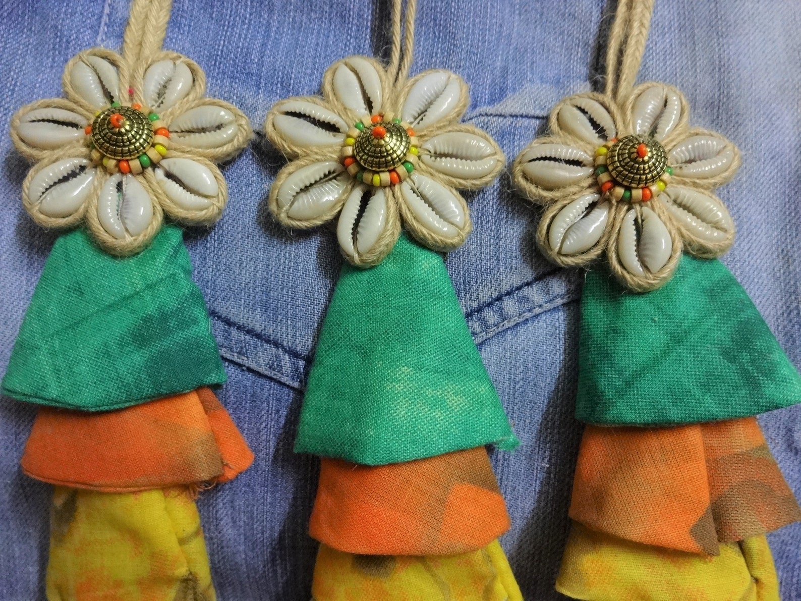 Indian Cowry Shell Motifs Shell Rosette Cowrie Applique - Etsy