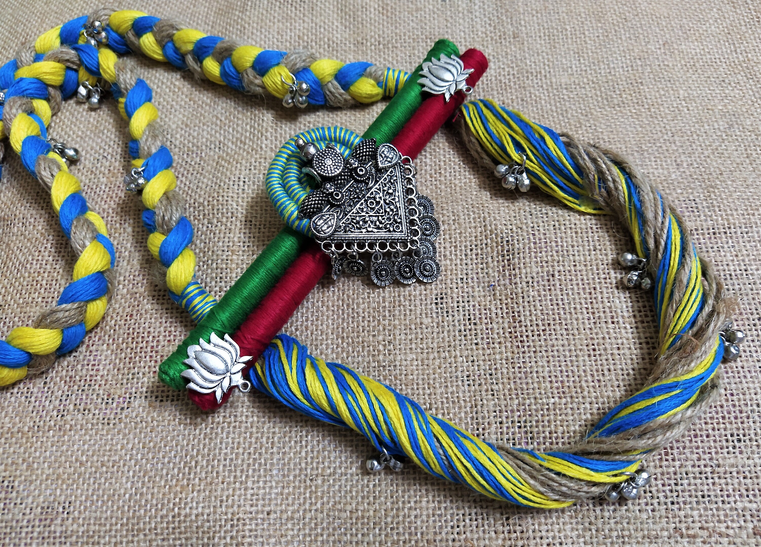 Indian Jewelry,banjara Tribal Necklace With Metal Pendant & Bells ...