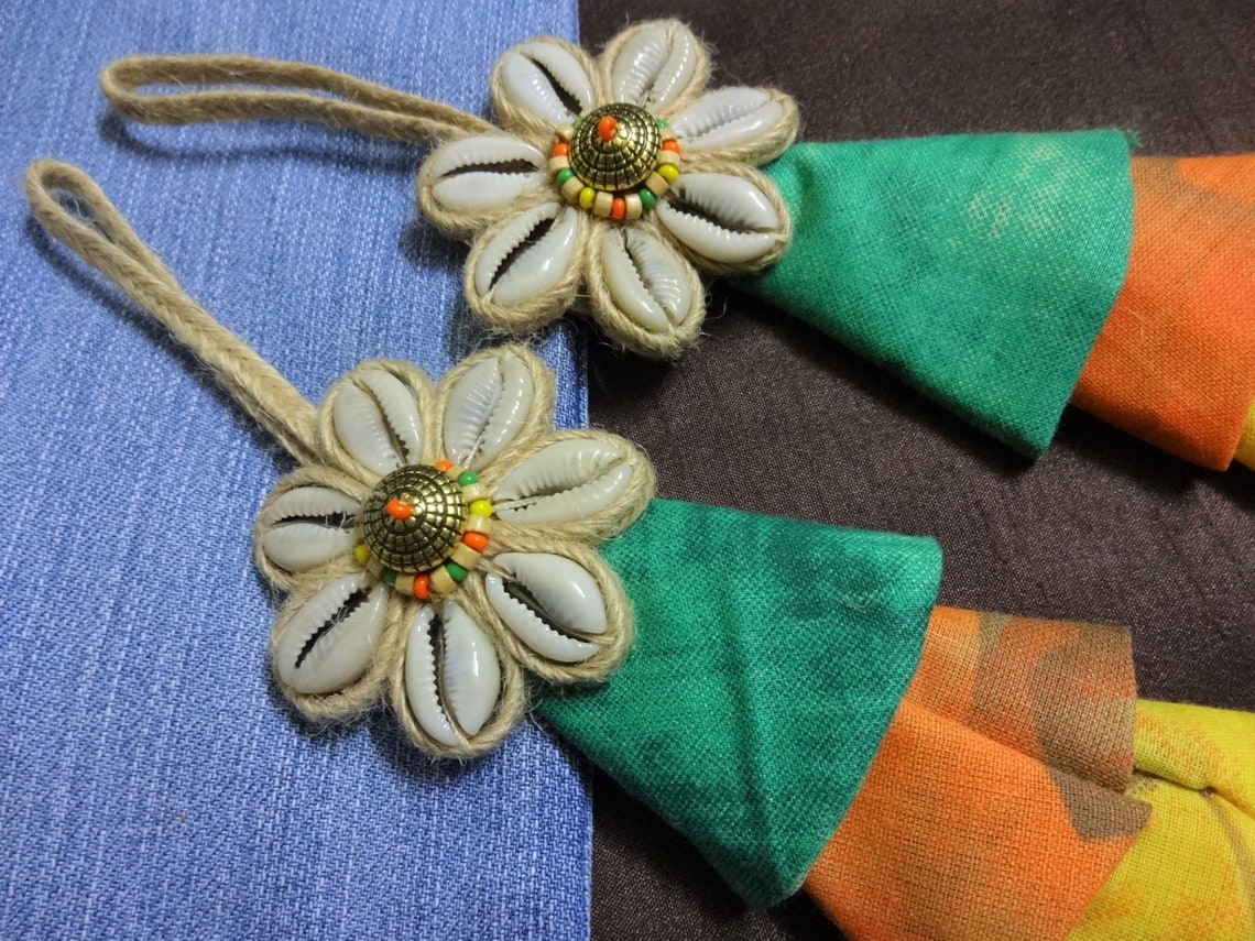 Indian Cowry Shell Motifs Shell Rosette Cowrie Applique | Etsy