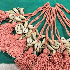 Cowrie Shell Ethnic Tassels, Indian Tassels, Cowrie Shell Swag, Cotton Tassels, Shabby BOHO ...