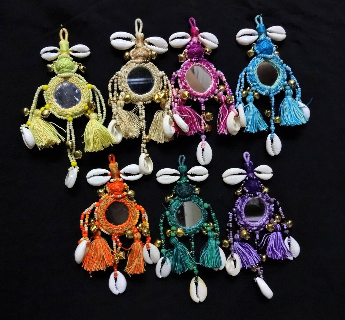 Cowrie Shell Tassels Purse & Handbag Decoration Bell Swag | Etsy