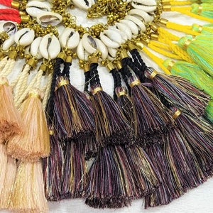 Cowrie Shell Tassels, Purse & Handbag Decoration, Cowrie Shell Swag ...