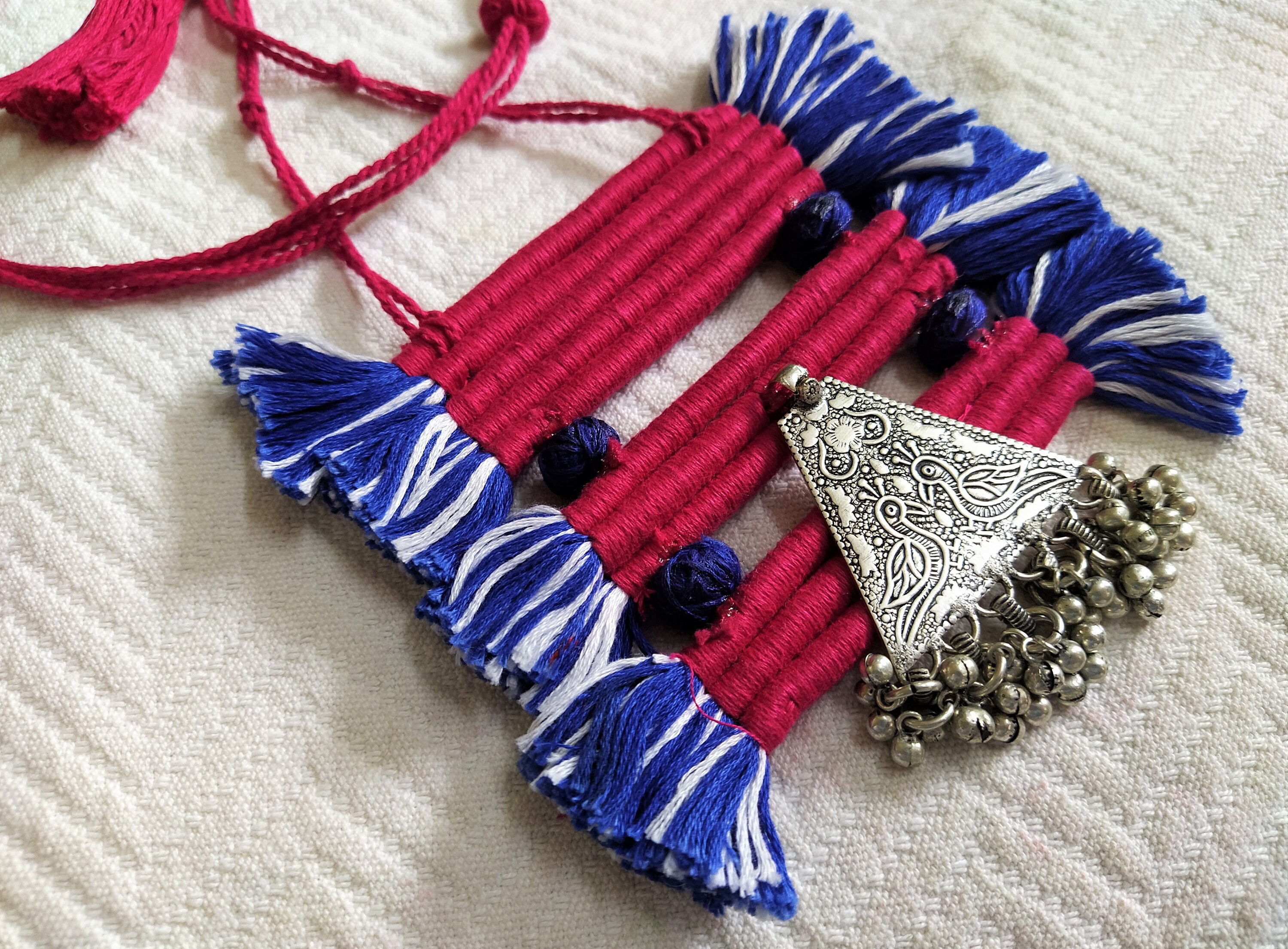 Sustainable Jewelry Indian Necklace Banjara Tribal Thread | Etsy