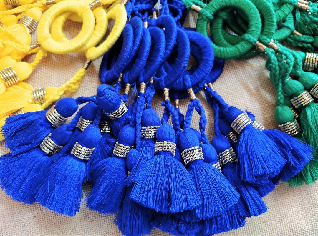 Indian Tassels, Cotton Tassels, Embellishment, Long Tassels, Decorative ...