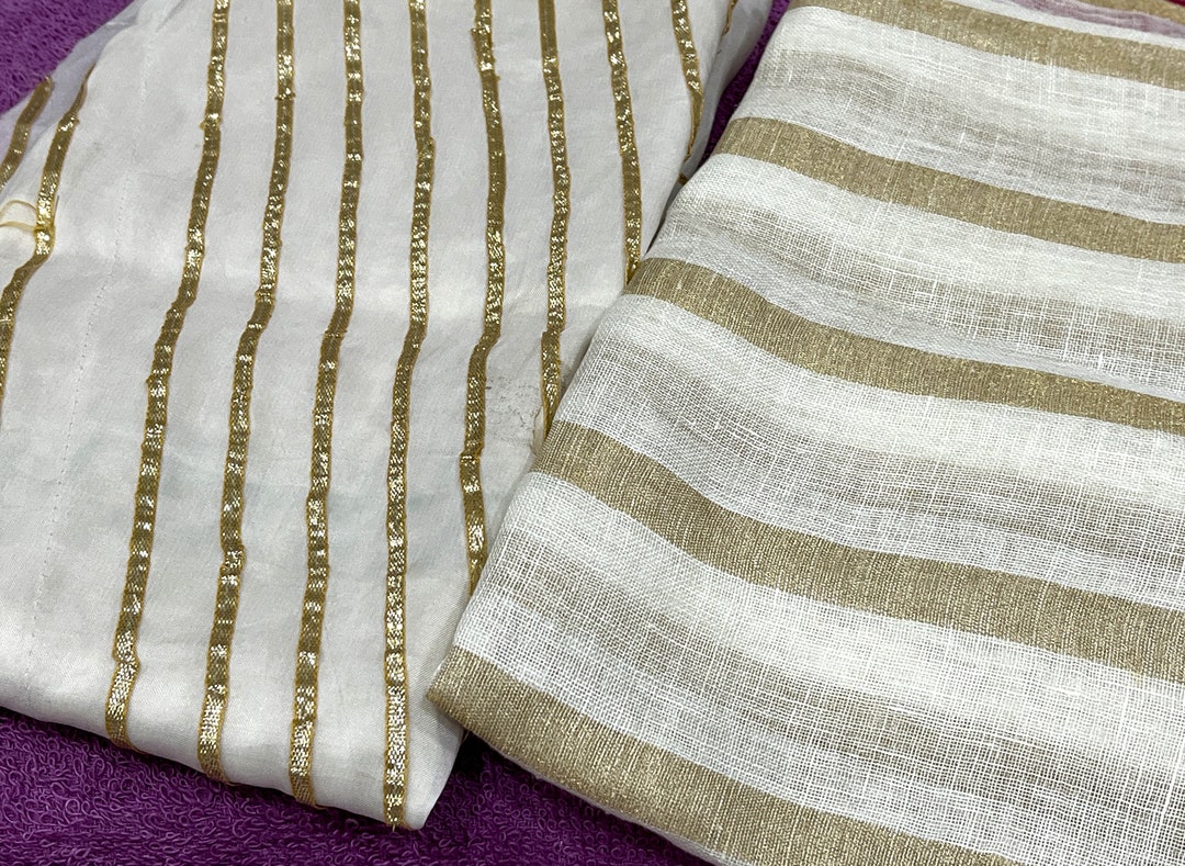 Indian Fabric, Embroidered Fabric, Gota Lace Work Fabrics, Indian ...
