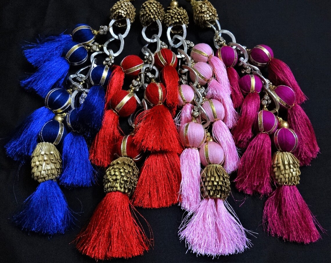 Long Tassel Ball Tassel Silk Tassel Decorative Zari Trim | Etsy