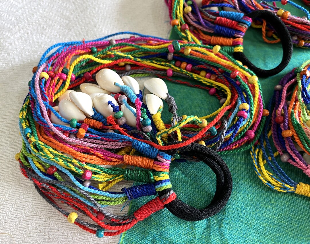 Handmade Cotton Hair Strings With Loop, Hair Accessory, BOHO Gypsy ...