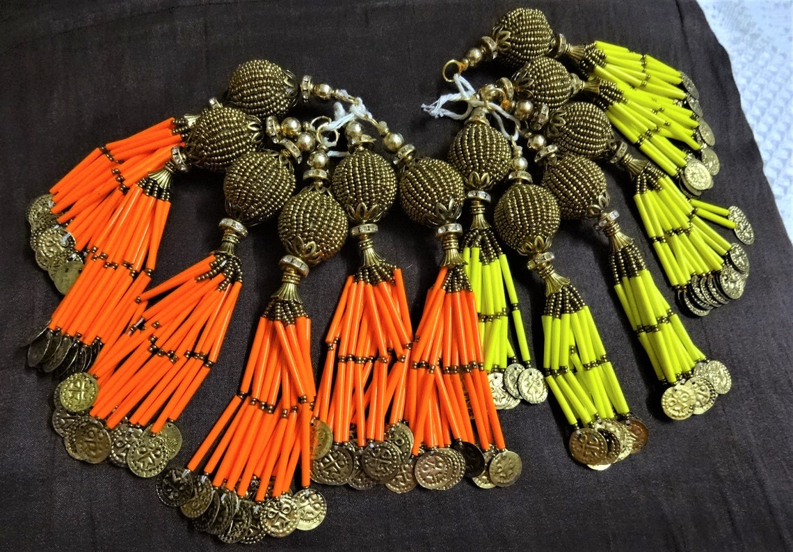 Buy Indian Tassels Ball Tassels Beaded Tassels BOHO Gypsy Online in ...