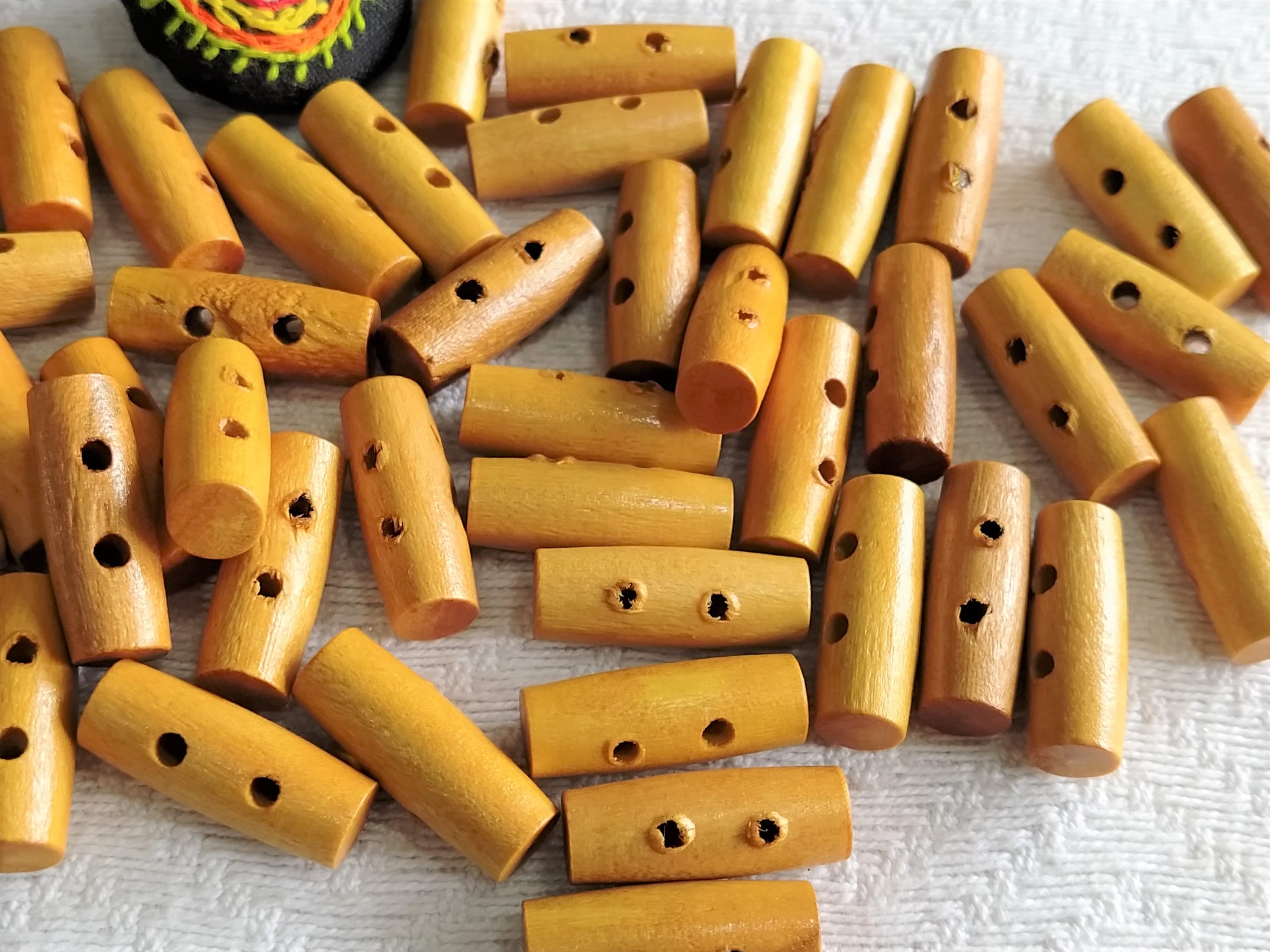 Wooden Tilt Buttons Wooden Gag Wooden Toggle Button Sewing | Etsy