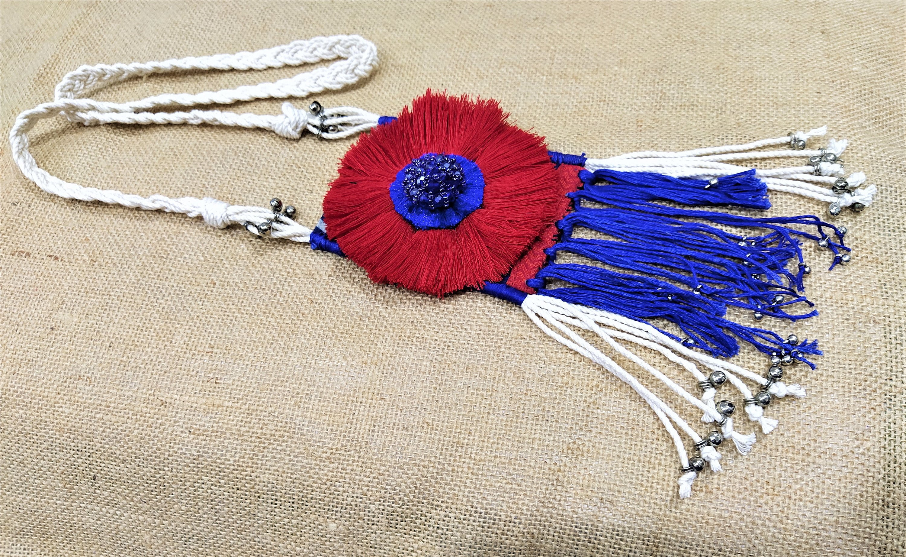 Indian Jewelry Ethnic Necklace Indian Fabric Necklace with | Etsy