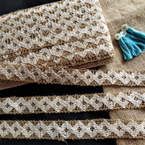 9 Yards Natural Handspun Jute Trim Jute Lace Indian Jute - Etsy