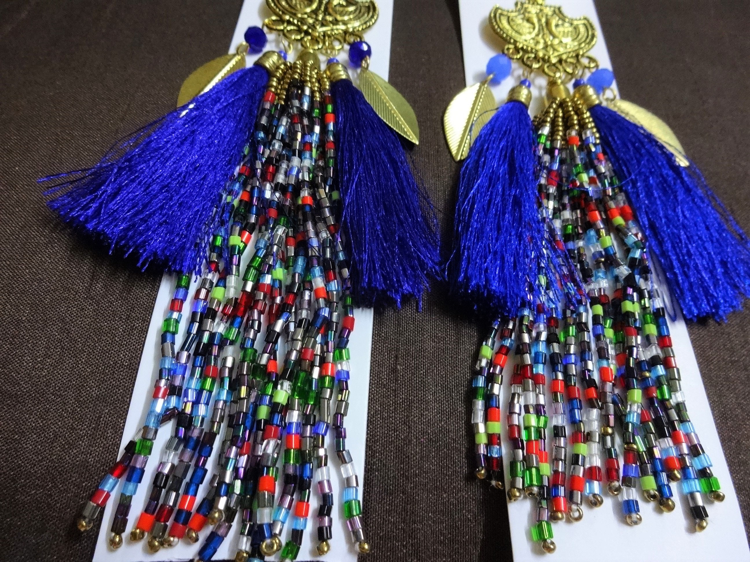 Long Tassels Pendant Tassels Beaded Tassels BOHO Gypsy | Etsy