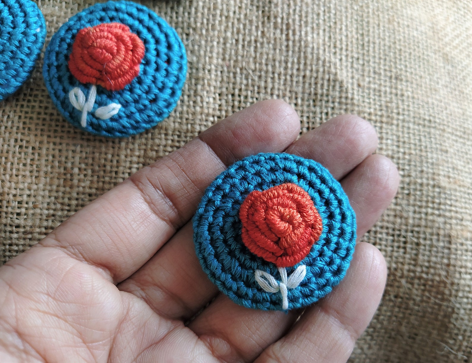 Buttons, Crochet Buttons, Indian Decorative Buttons, Handmade Sew on ...