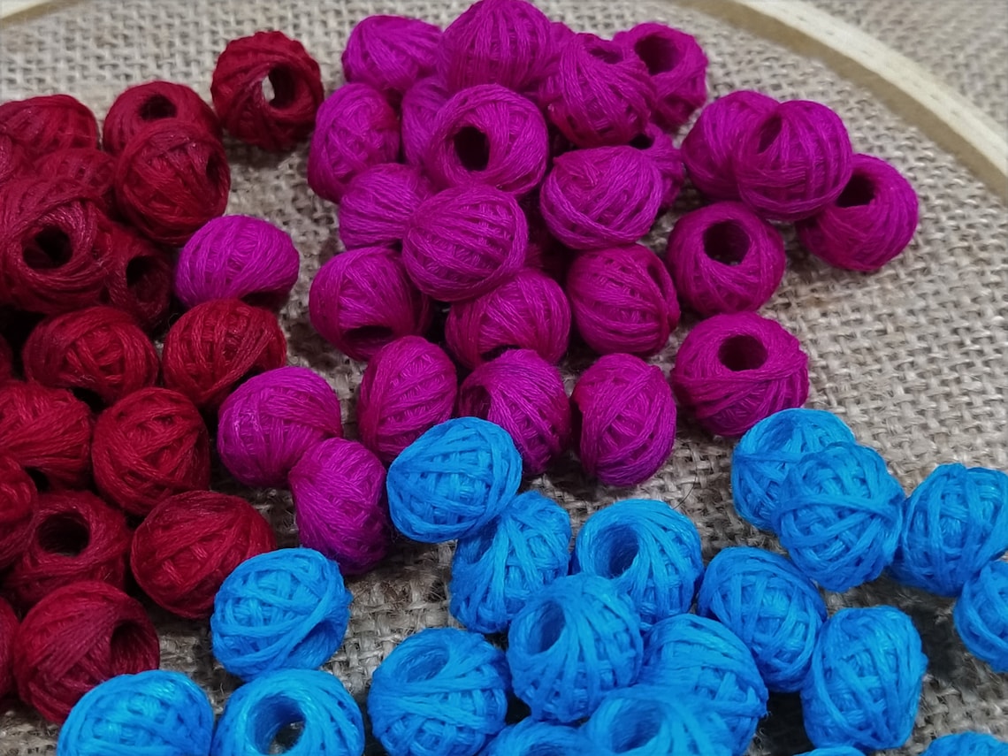 Handmade Thread Balls Cotton Balls Indian Craft Decoration - Etsy