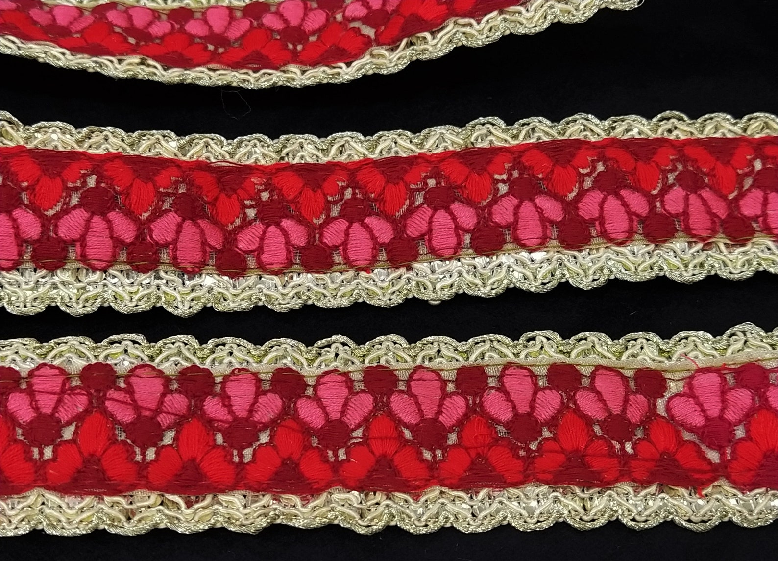 Indian Lace Embroidered Trim Crafting Ribbon Saree Border | Etsy
