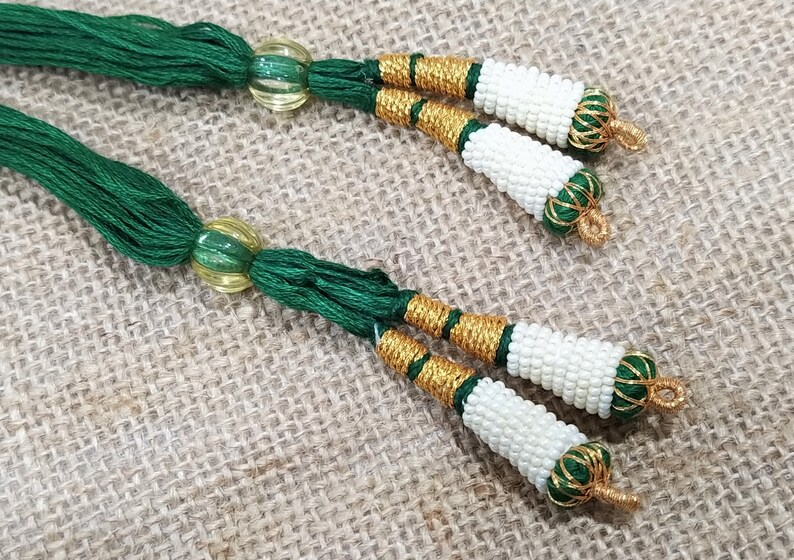 Adjustable Handmade Necklace Thread With Tassels Indian | Etsy
