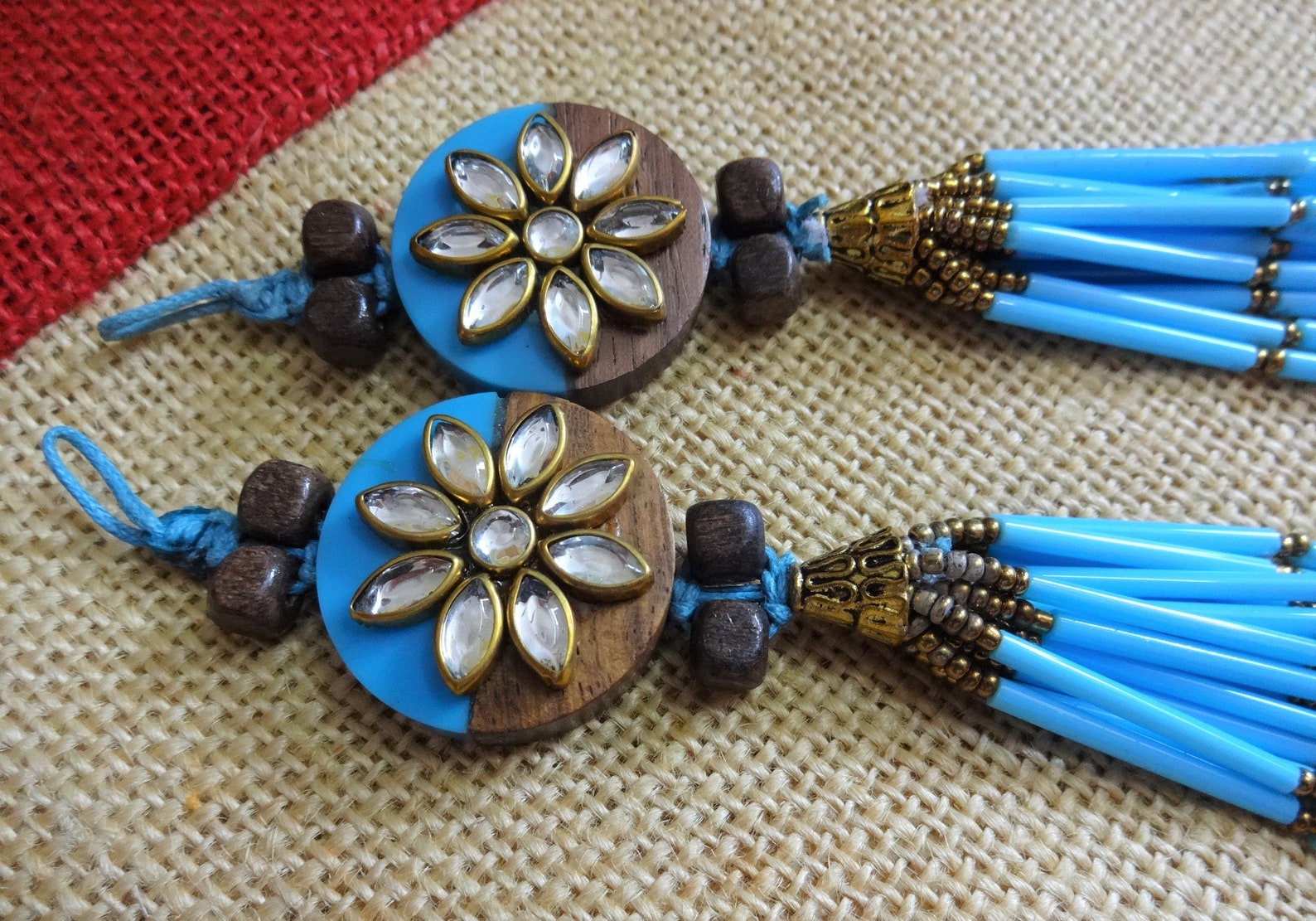 Tassels Wooden Button Tassels Ethnic Tassels Decorative - Etsy India