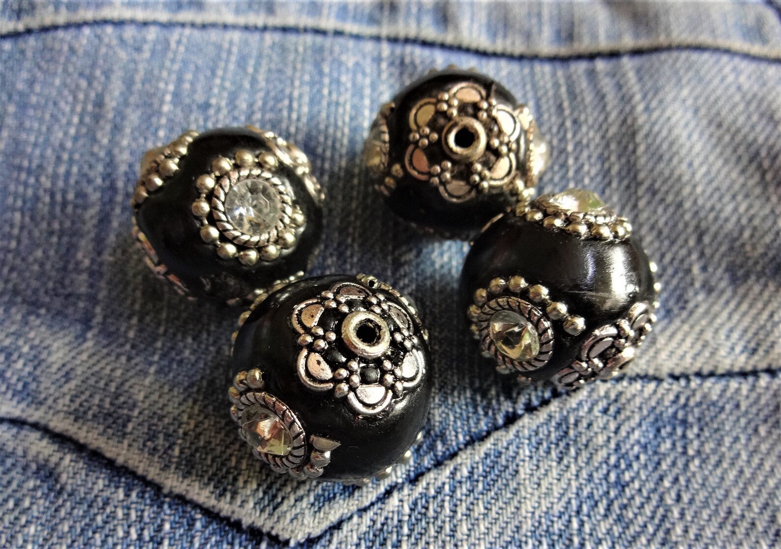 Indian Beads, Retro Style Ethnic Beads, Kundan Work, Jewelry Supplies ...