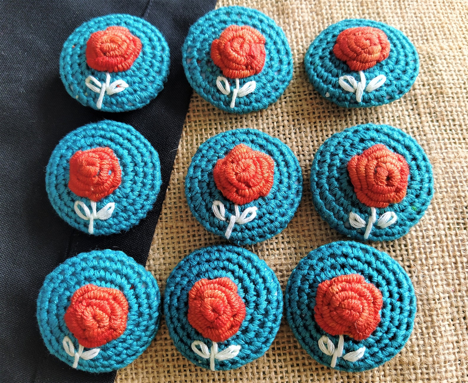 Buttons Crochet Buttons Indian Decorative Buttons Handmade | Etsy