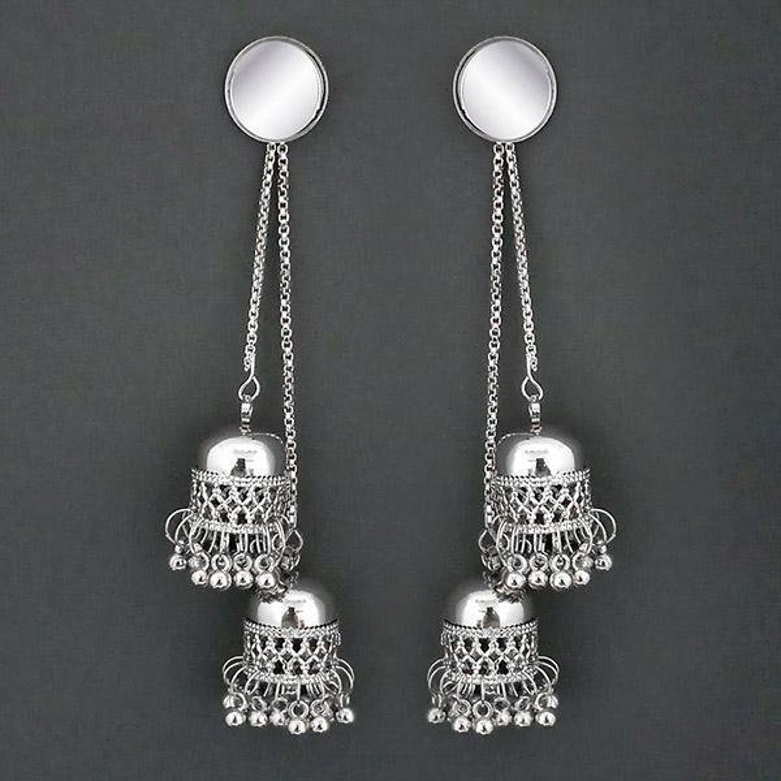 Indian Bells, 4 MM Silver Tiny Metal Bells / Balls, Tribal Gypsy Bells ...