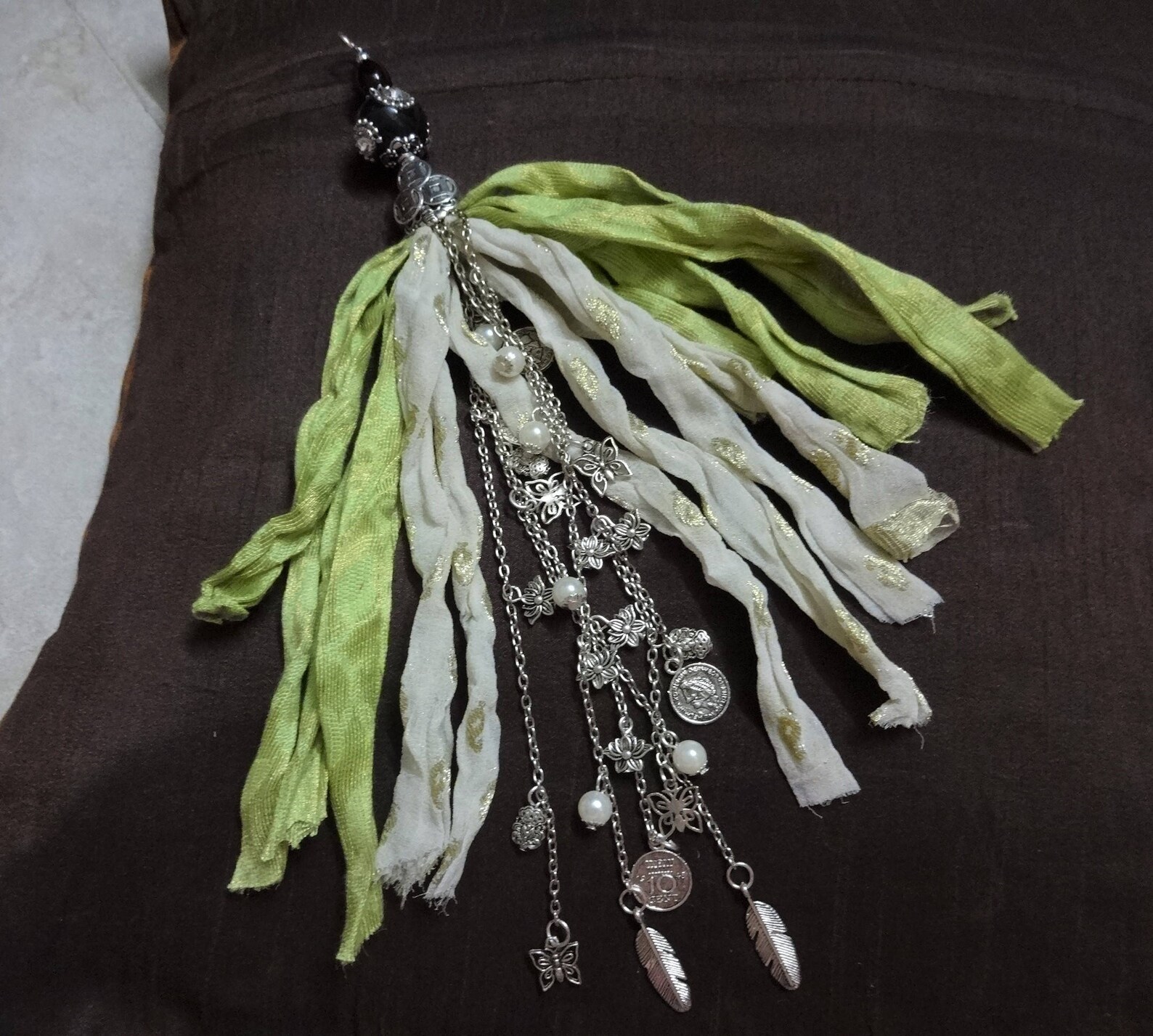 Handmade Tassel, Sari Silk Tassel, Chain Tassel, Indian Tassel, Fabric ...