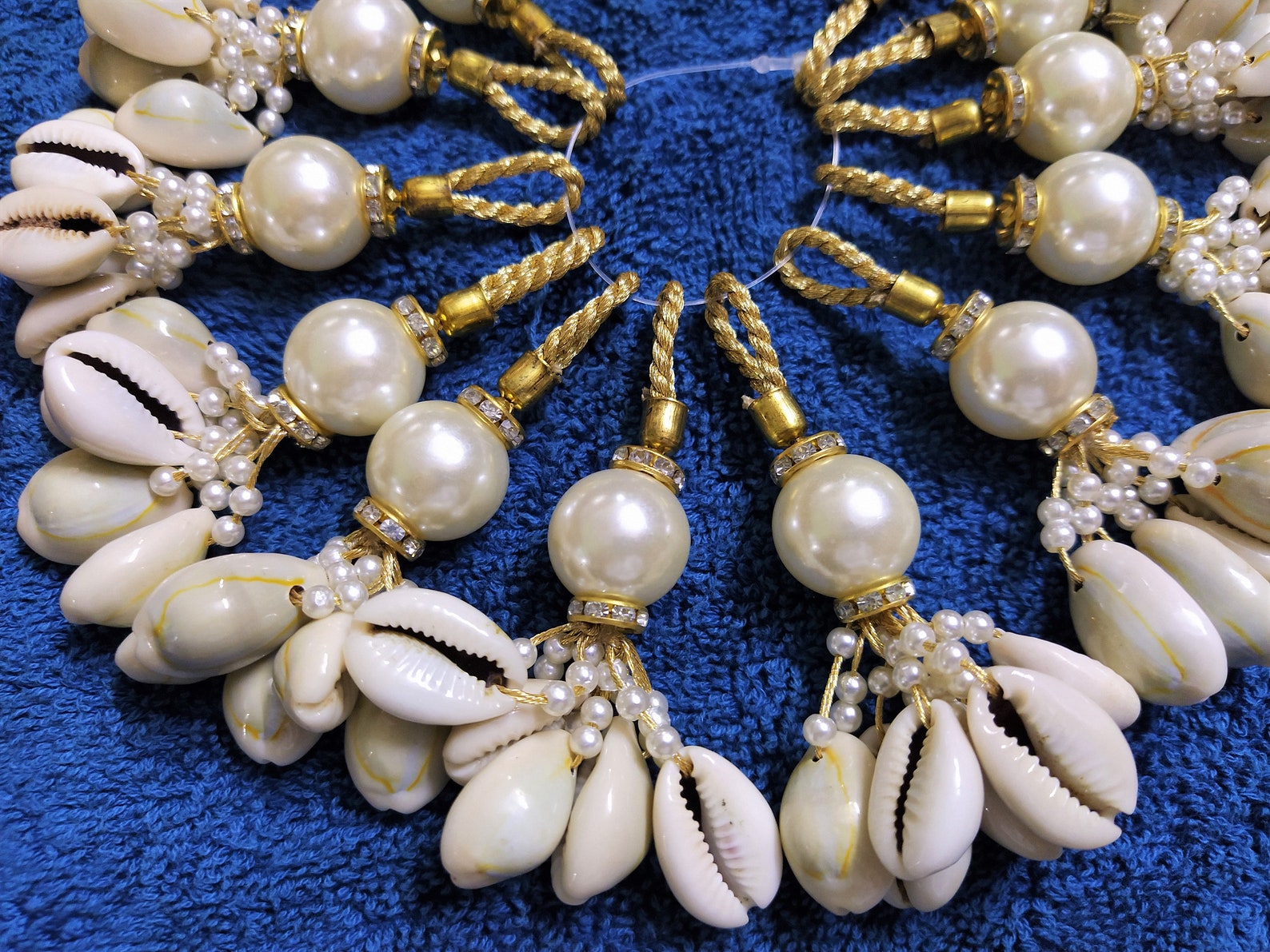 Cowry Shell Motifs, Cowry Shell Bunch Tassels, Beaded Cowrie Tassels ...