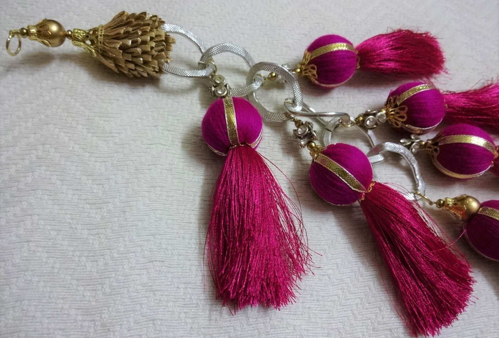 Long Tassel Ball Tassel Silk Tassel Decorative Zari Trim | Etsy