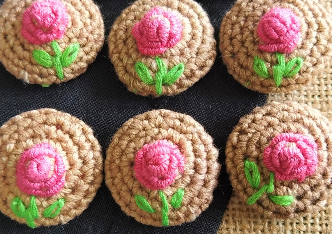 Buttons Crochet Buttons Indian Decorative Buttons Handmade - Etsy
