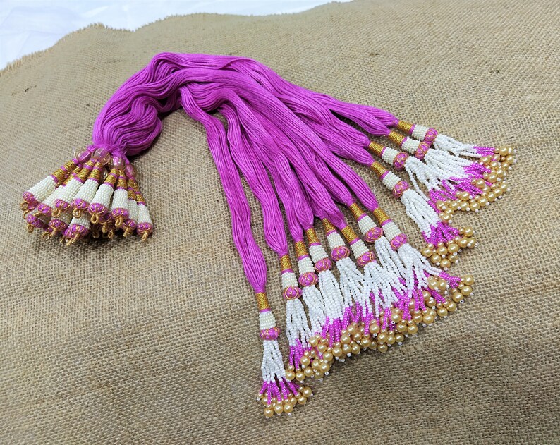 Adjustable Handmade Necklace Thread With Tassels Indian | Etsy