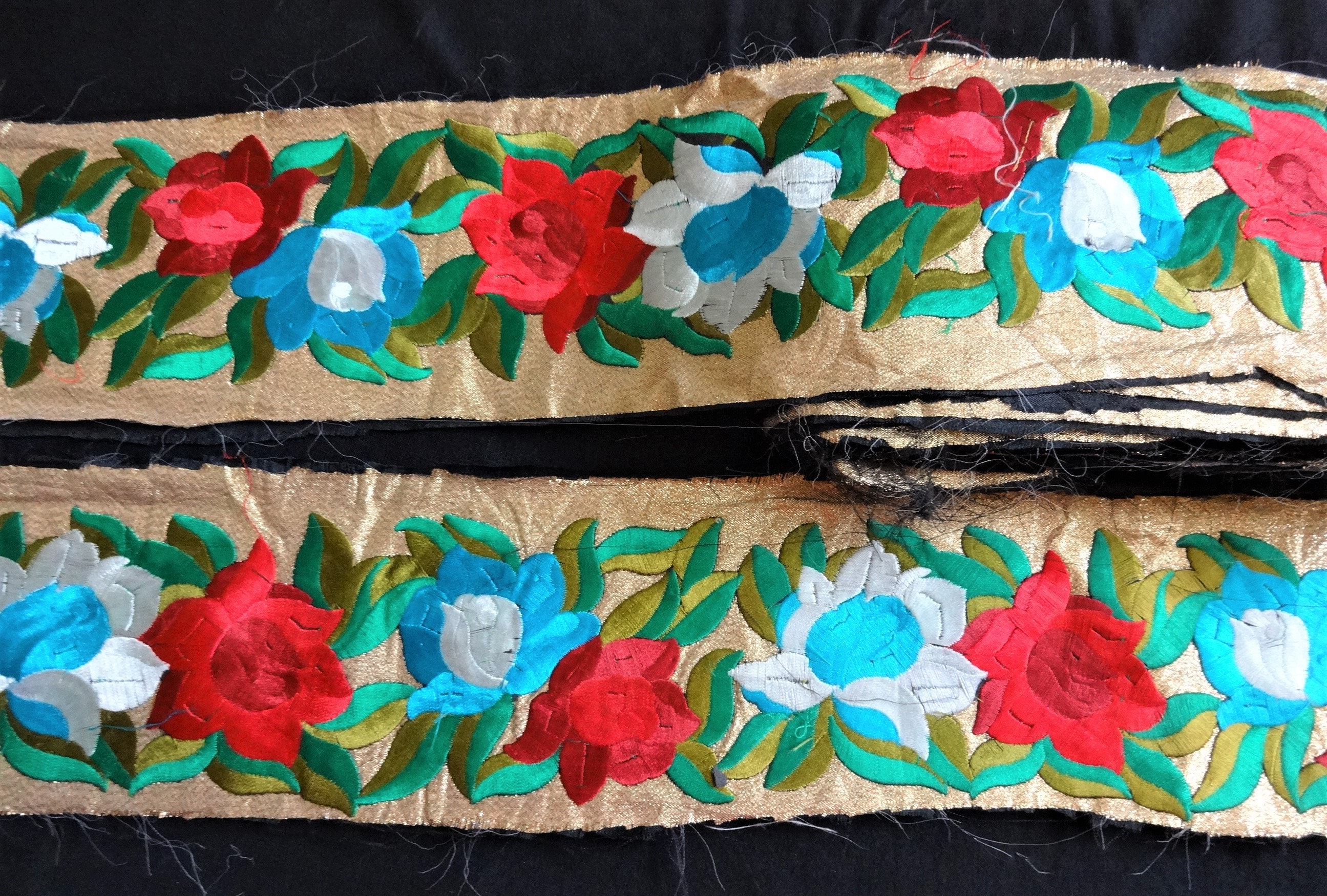 Indian Embroidered LaceDecorative TrimCrafting sewing | Etsy