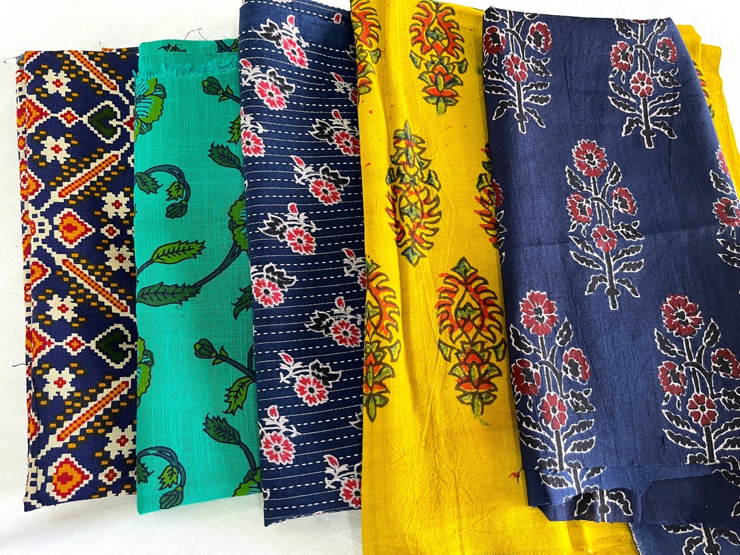Indian Cotton Fabrics, Indian Printed Boho Sewing Costume Craft Textile ...