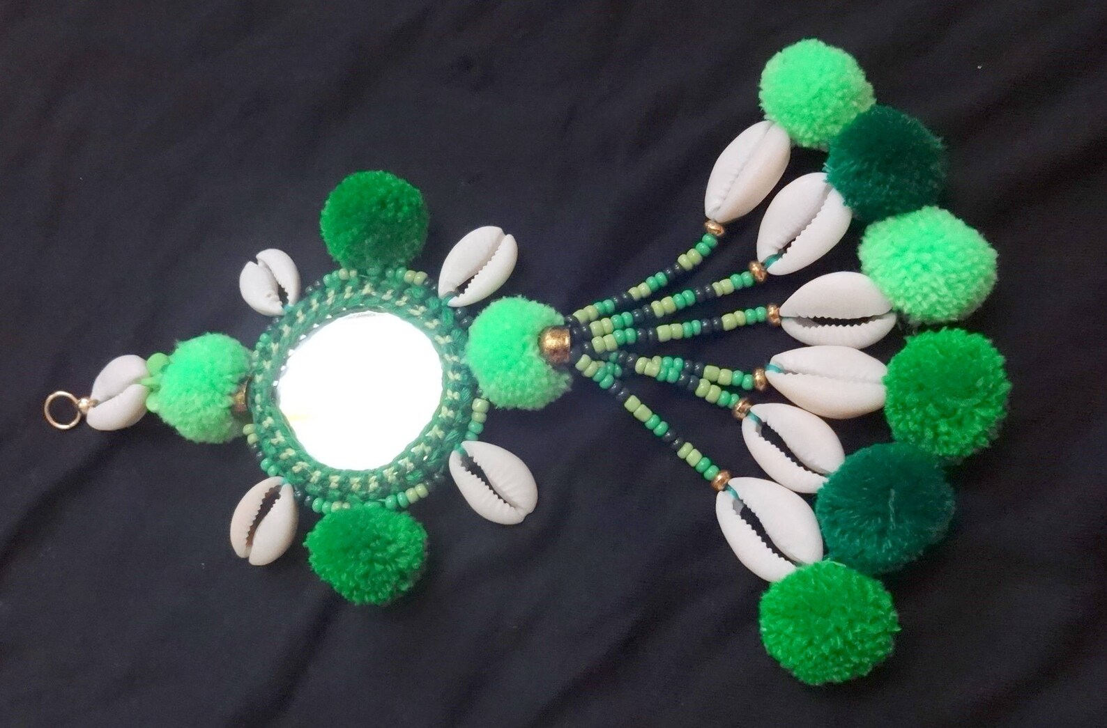 Indian Cowrie Shell Tassels Mirror Charms Purse & Handbag | Etsy