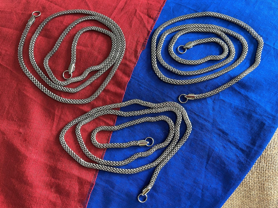 90 Cms Silver Purse Chain, Metal Shoulder Handbag Strap, Replacement ...