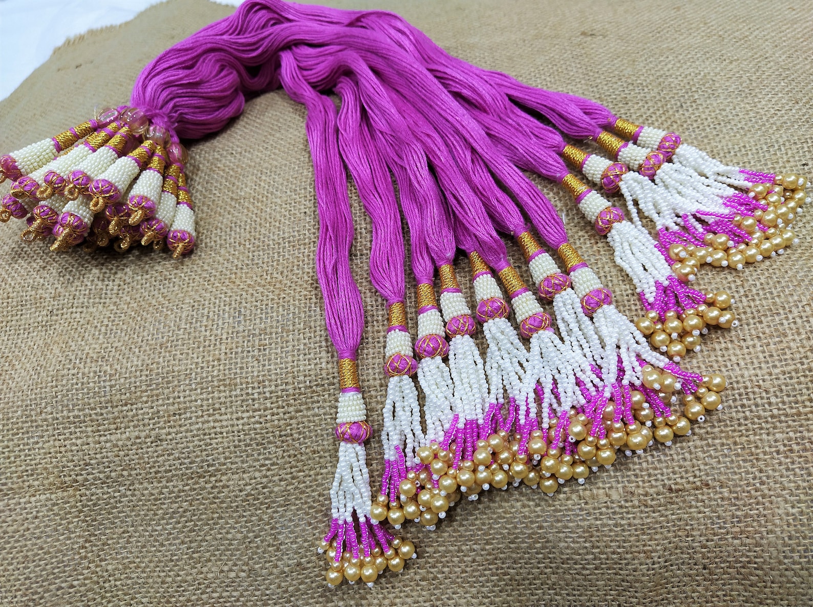 Adjustable Handmade Necklace Thread With Tassels Indian | Etsy