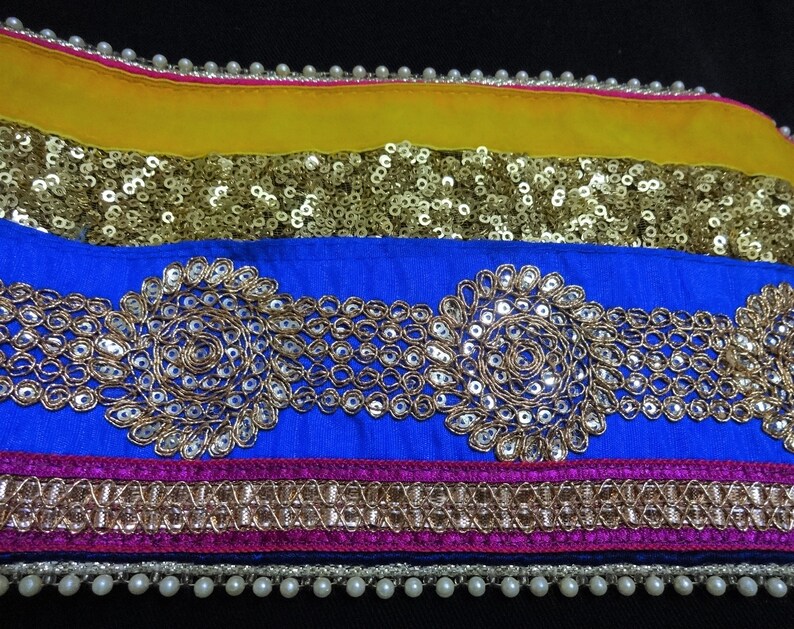 Indian Embroidered Lace Broad Trim Decorative Ribbon - Etsy