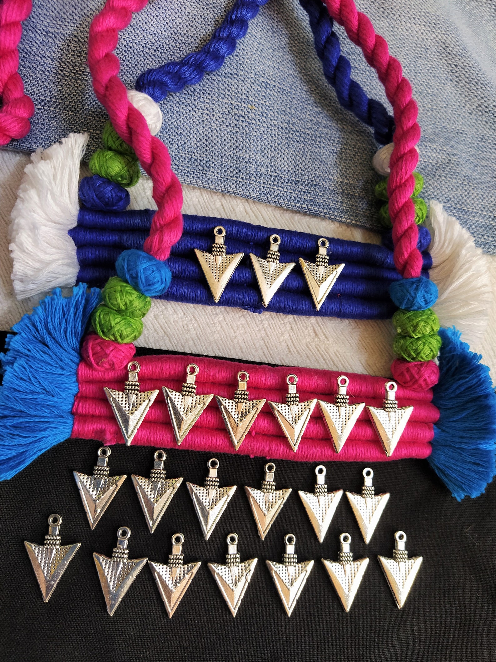 Silver Arrow Head Charms, Indian Jewelry Supplies, Ethnic Charms, Boho ...