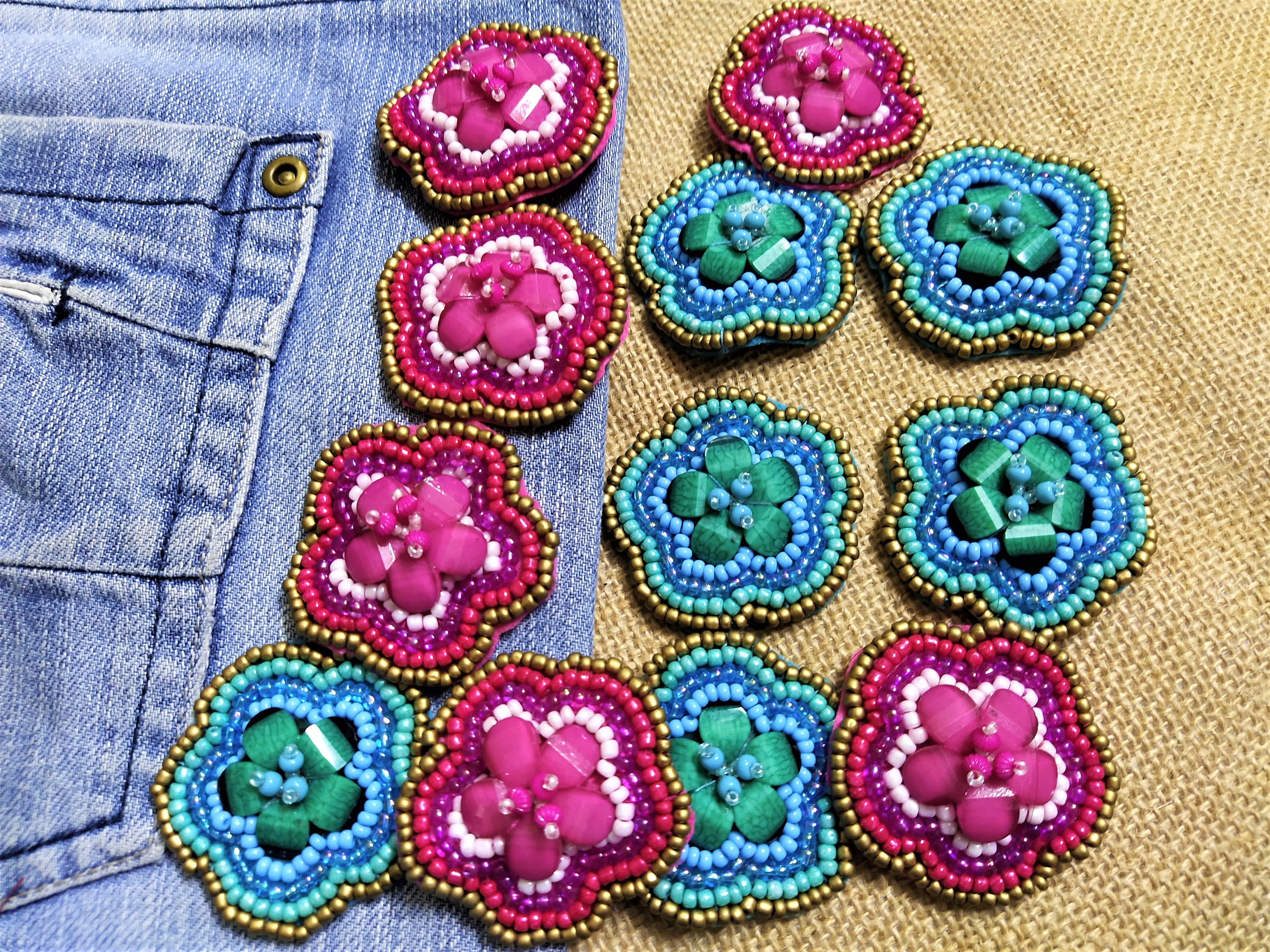 Beaded Appliques Embroidered Ethnic Indian Sew on Appliques | Etsy