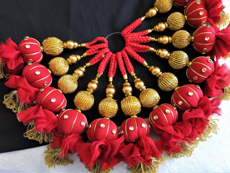 Indian Tassels Beaded Ball Tassels Decorative Kundan Zari | Etsy